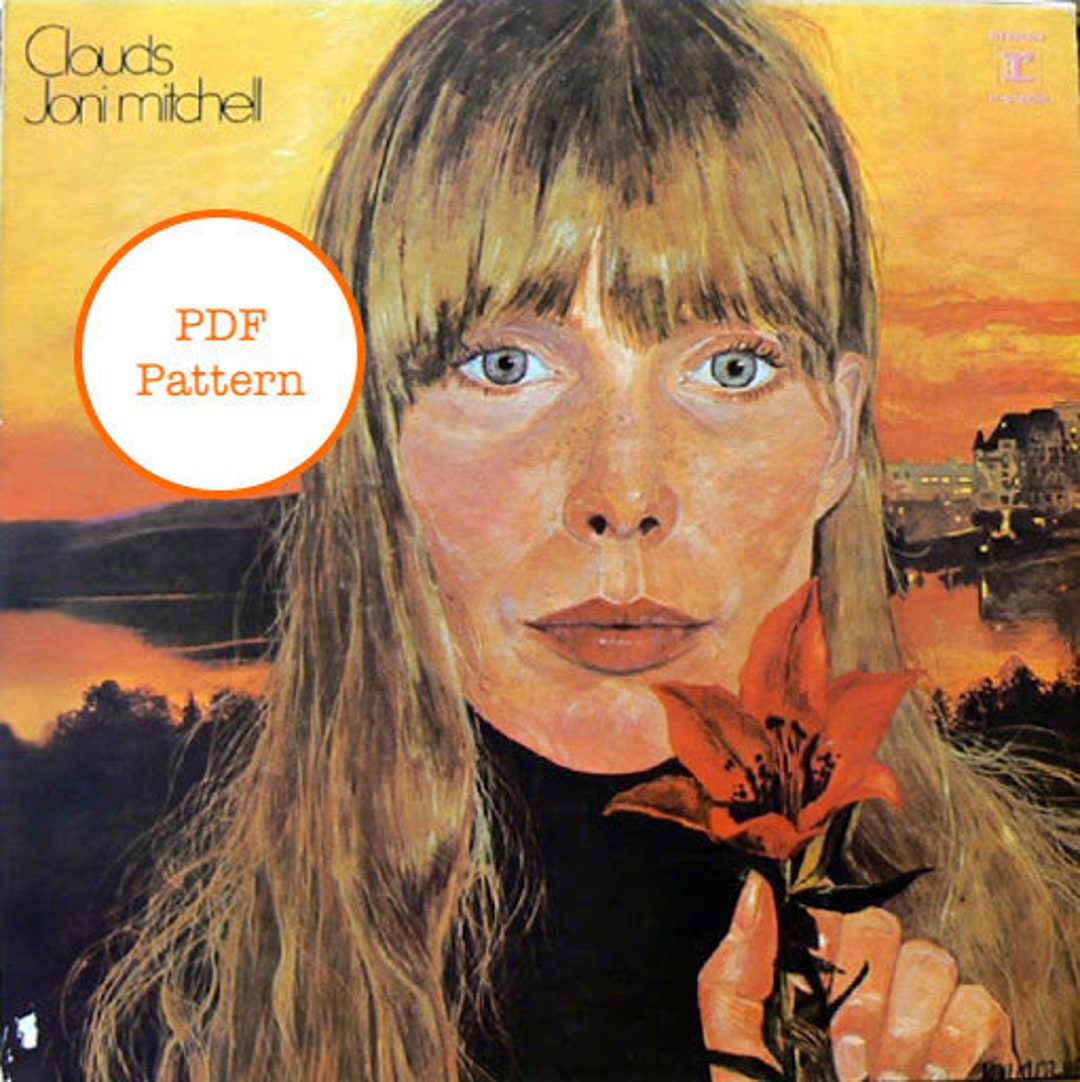 Joni Mitchell Cross Stitch Pattern Clouds Album Cover Art PDF Download ...