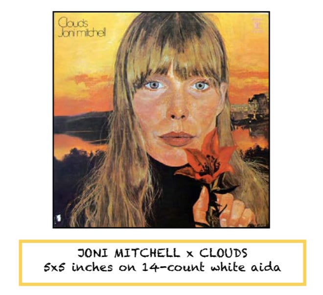 Joni Mitchell Cross Stitch Pattern Clouds Album Cover Art PDF Download ...