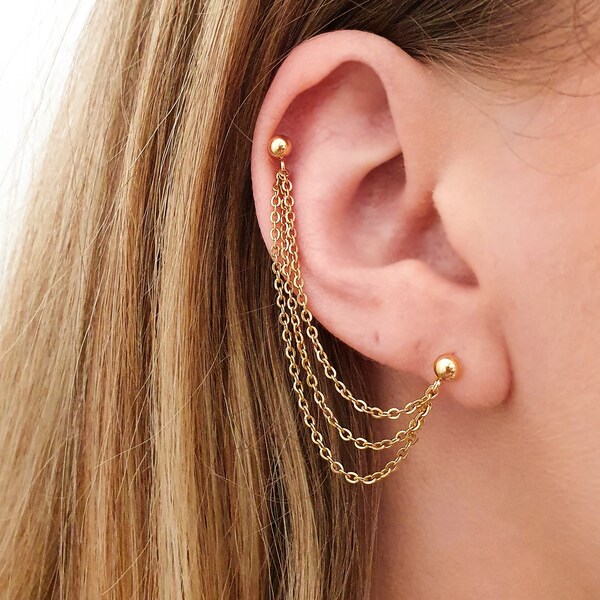 Double Lobe Piercing - Etsy