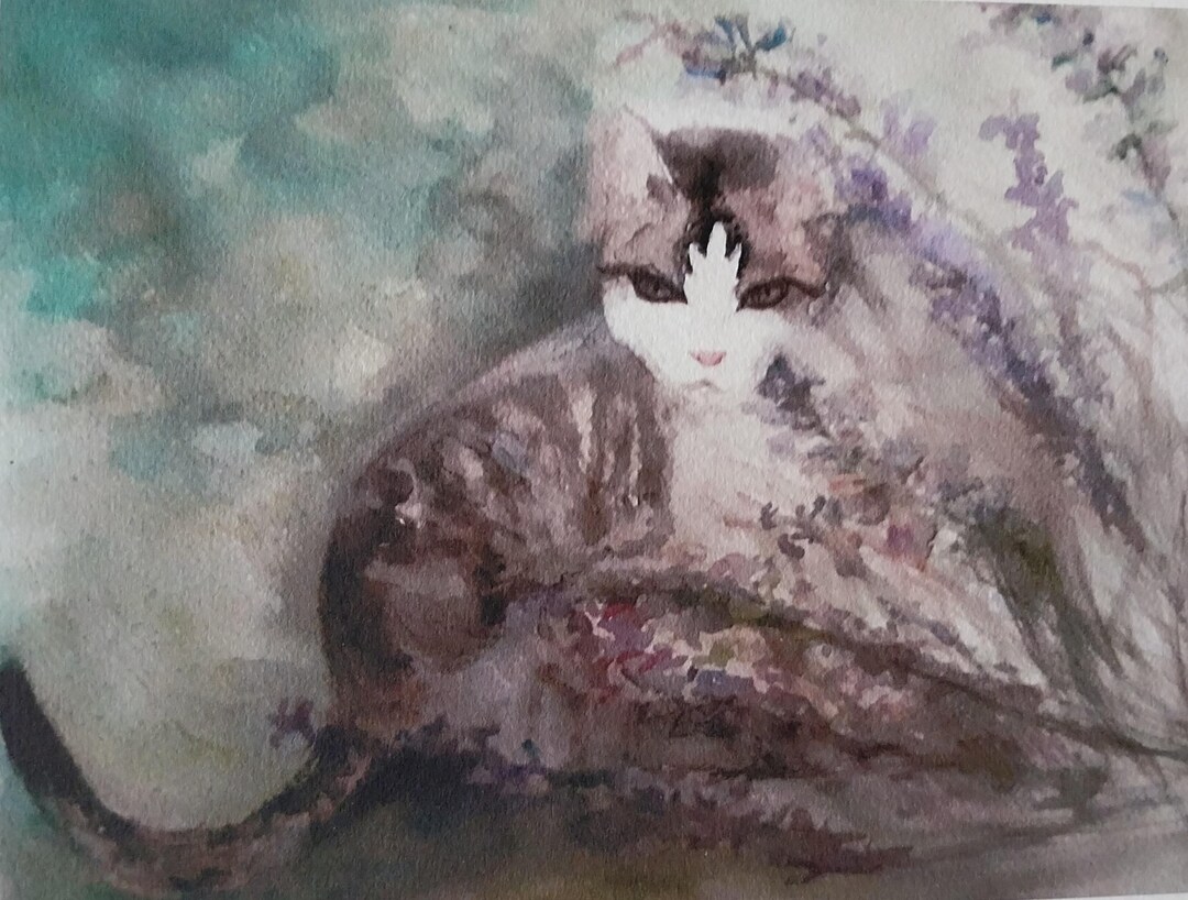 Catmint Crazy, Watercolour Fine Art Print - Etsy