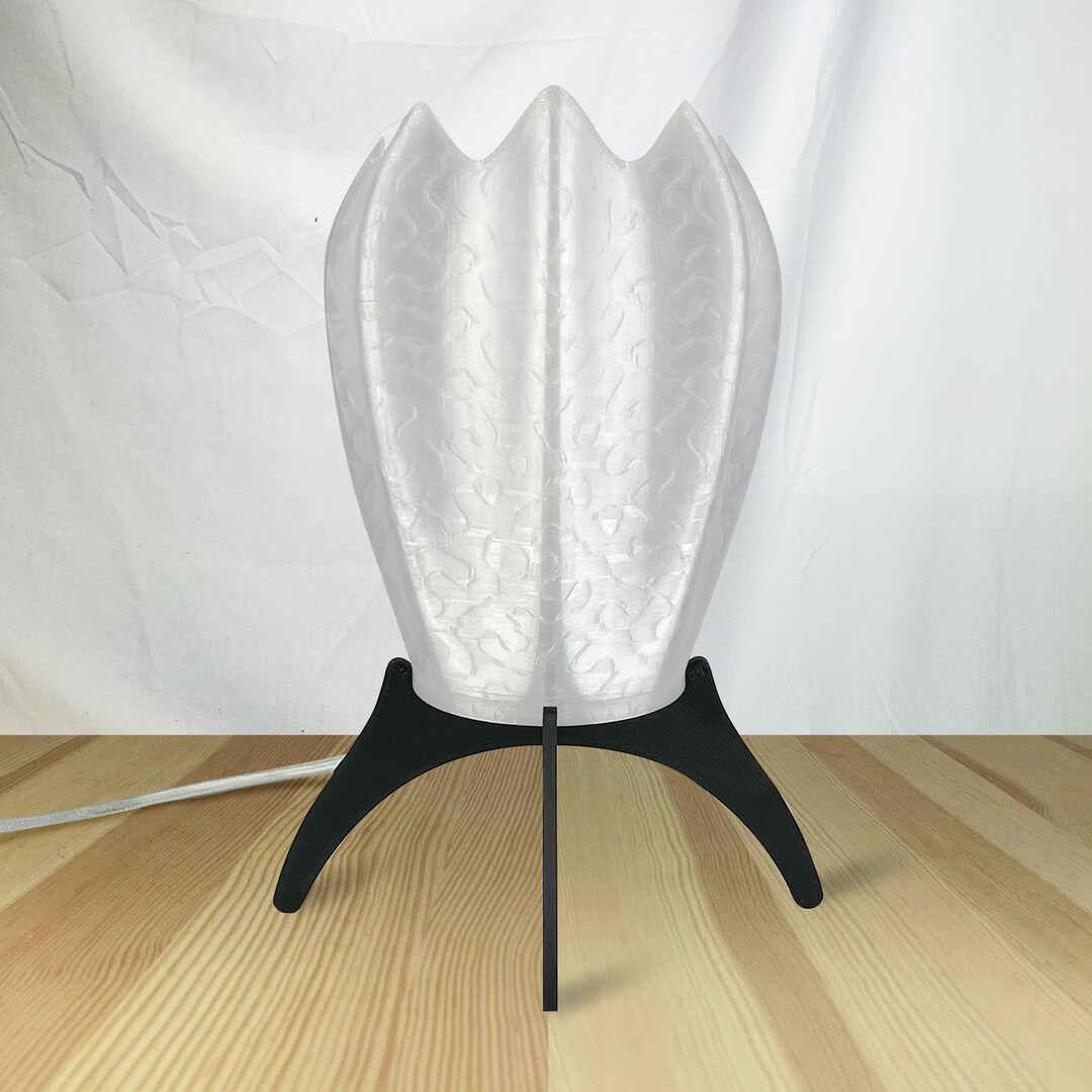 3D Printed Table Lamp No. 008 by Kosendesign Includes Black Pedestal ...