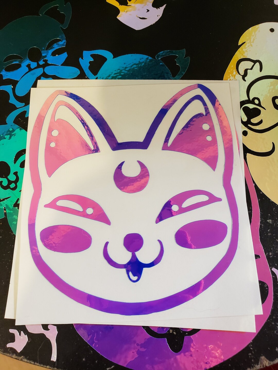 Good Luck Moon Kitty Cat Vinyl - Etsy