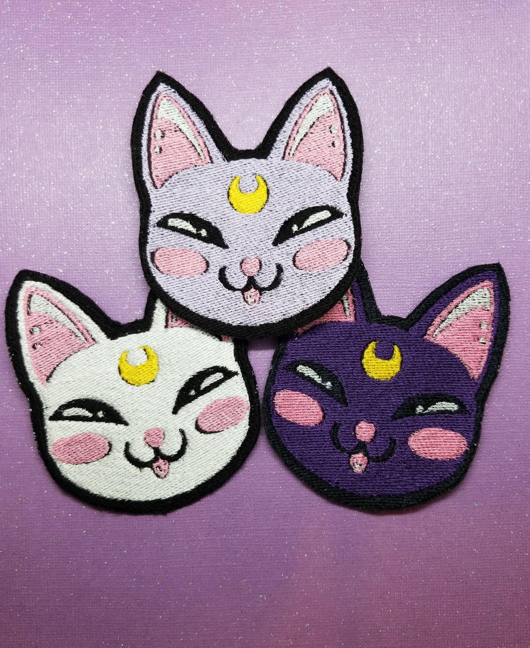 Good Luck Moon Kitty Patches - Etsy