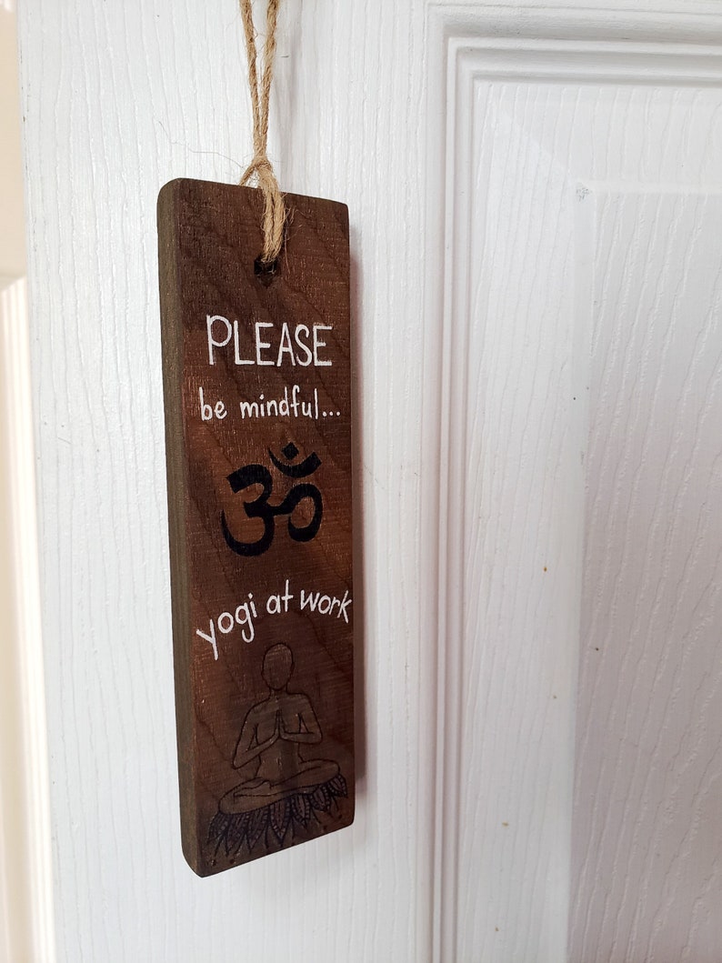 Yoga Session "do Not Disturb" Door Hanger, Mindfulness and Meditation ...