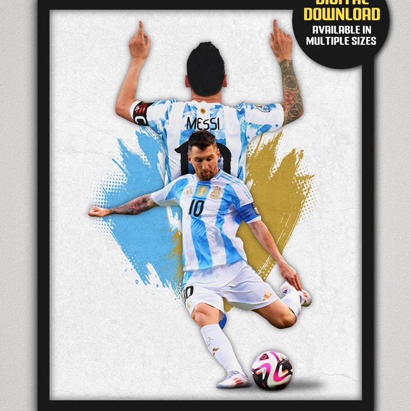Personalized Messi Poster - Etsy