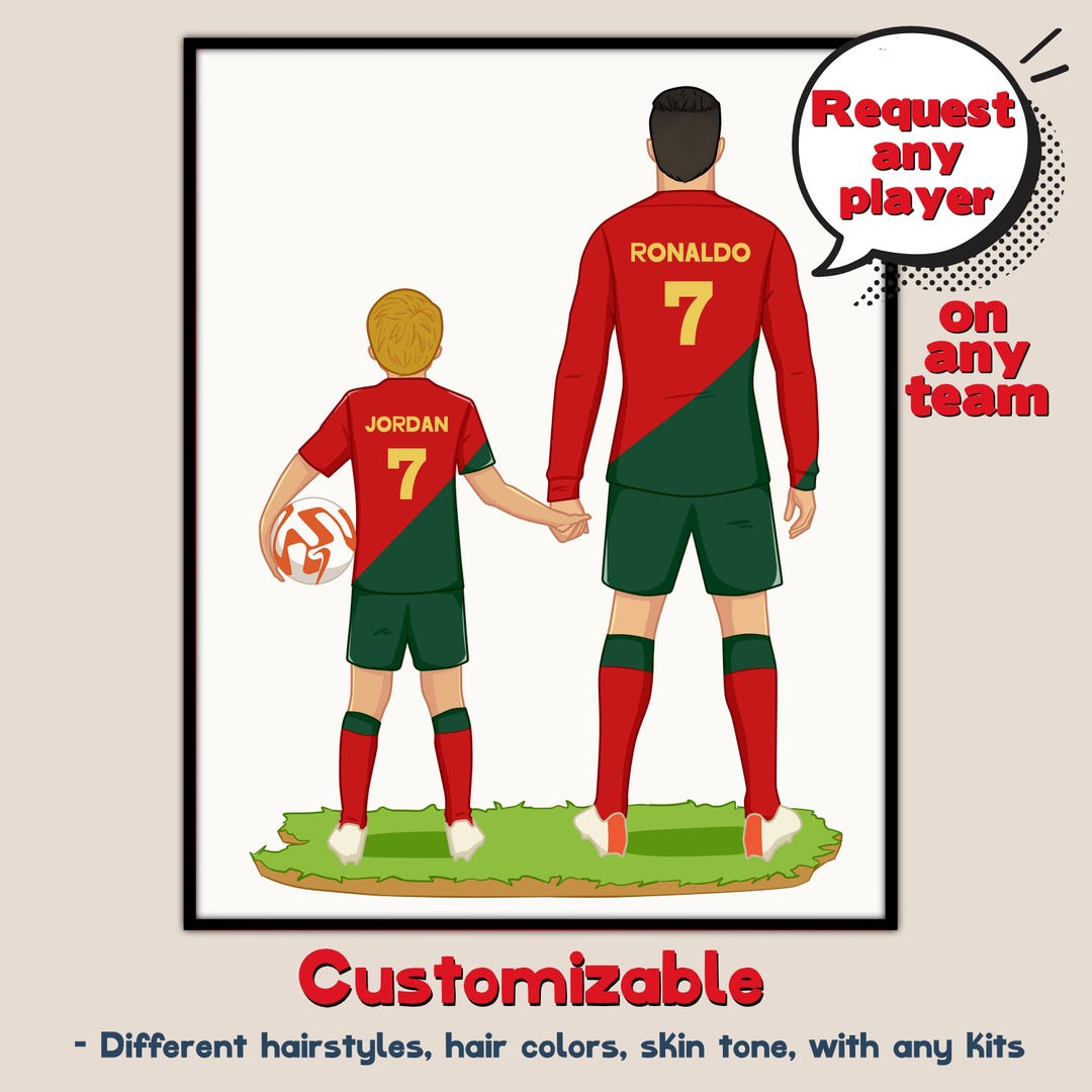 Custom Football Poster, Personalized Soccer Art, Christmas Gifts for ...