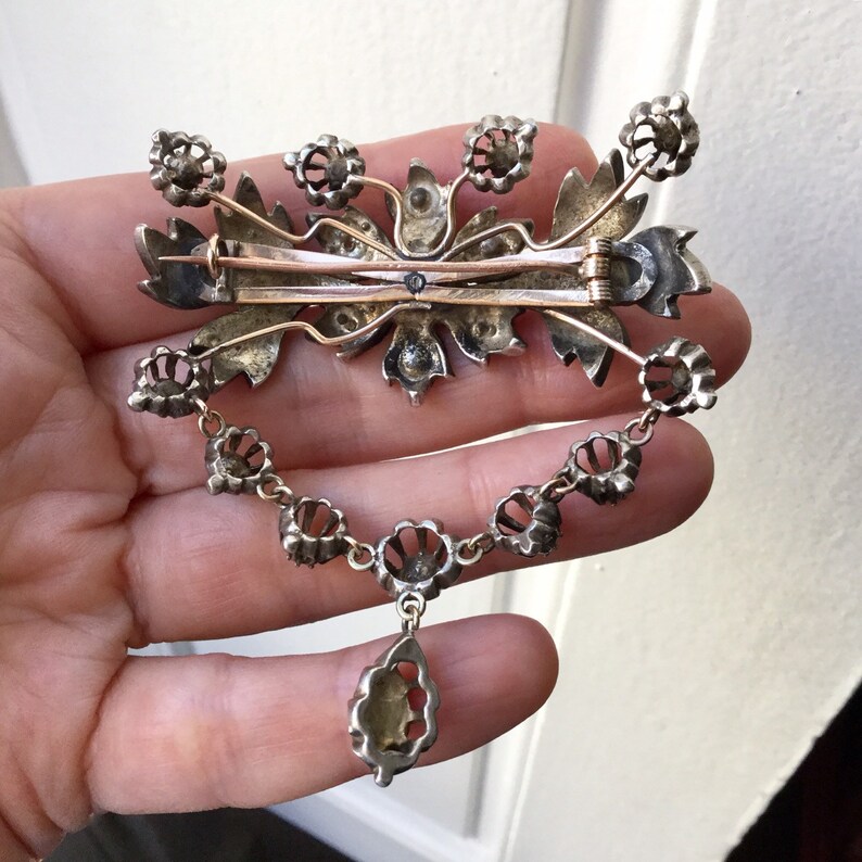 French c 1700 Antique Gold DIAMOND Great Brooch- Authentique Antique ...