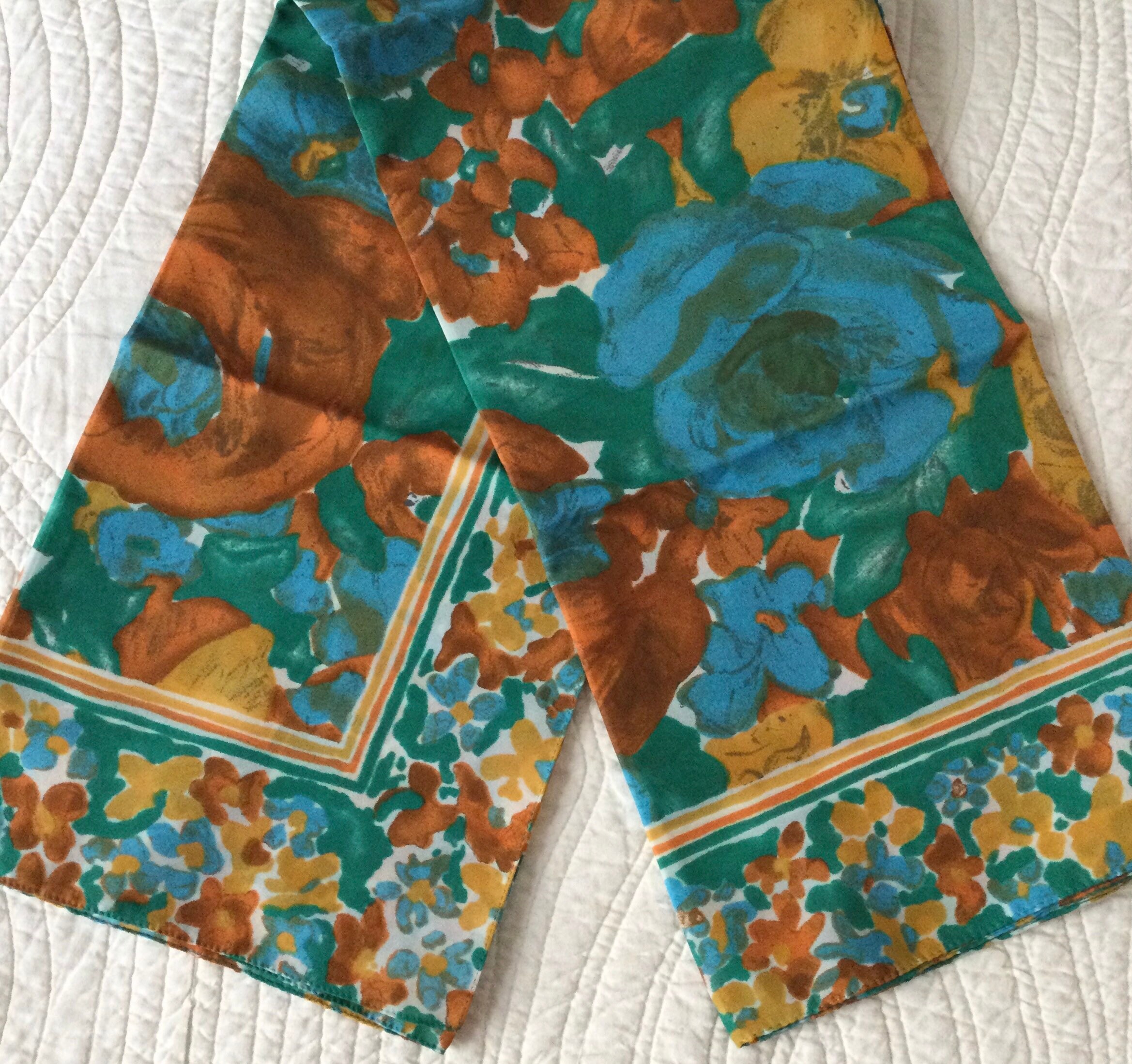 Luxury Silk -Vintage FRANCE PARIS Pure SILK scarf- Very Nice Quality ...
