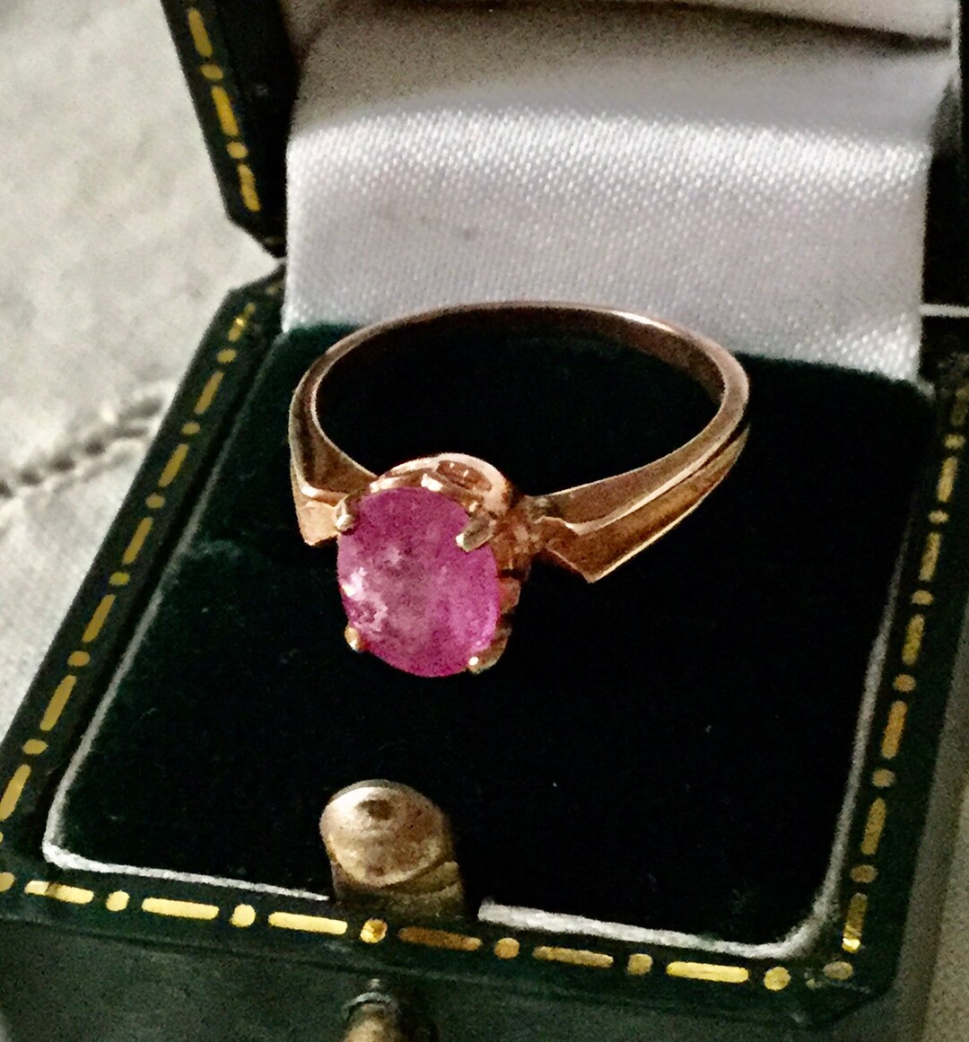 Exceptional NATURAL RUBY ROSE Gold/ Sterling Luxury Ring Splendid ...
