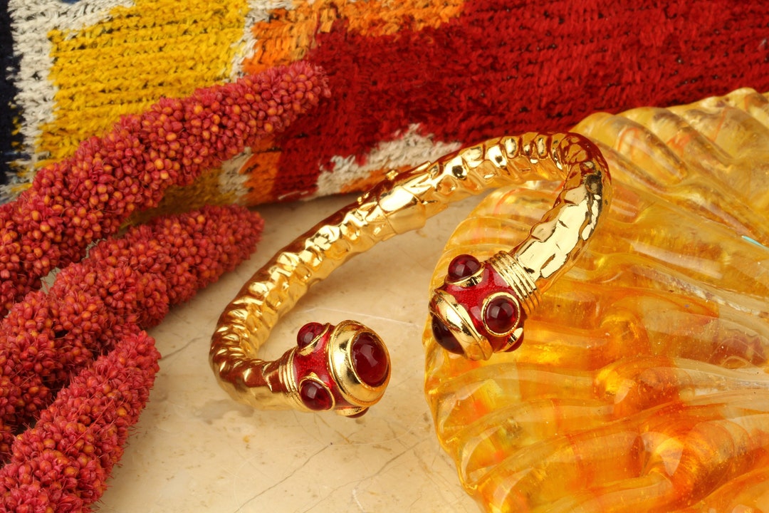 Colorfull Gold Plated Mace Bangle Turkish Jewelry - Etsy