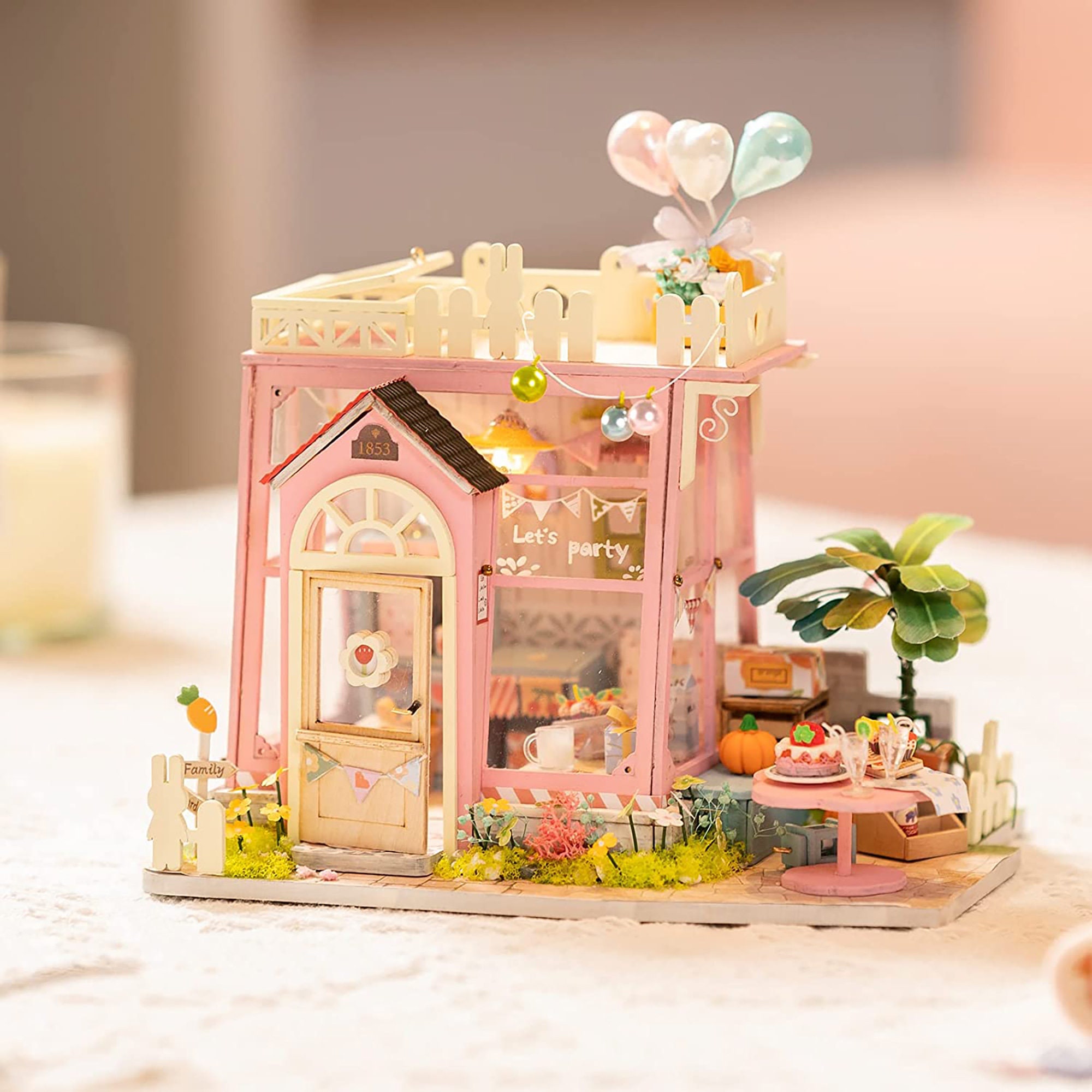 DIY 3D Wooden Miniature House Building Kit: Holiday Party Time - Etsy