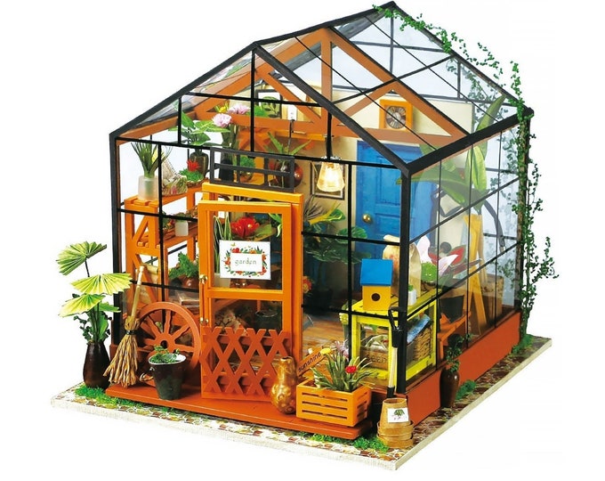 DIY 3D Wooden Miniature House Building Kit: Cathy's Flower House - Etsy