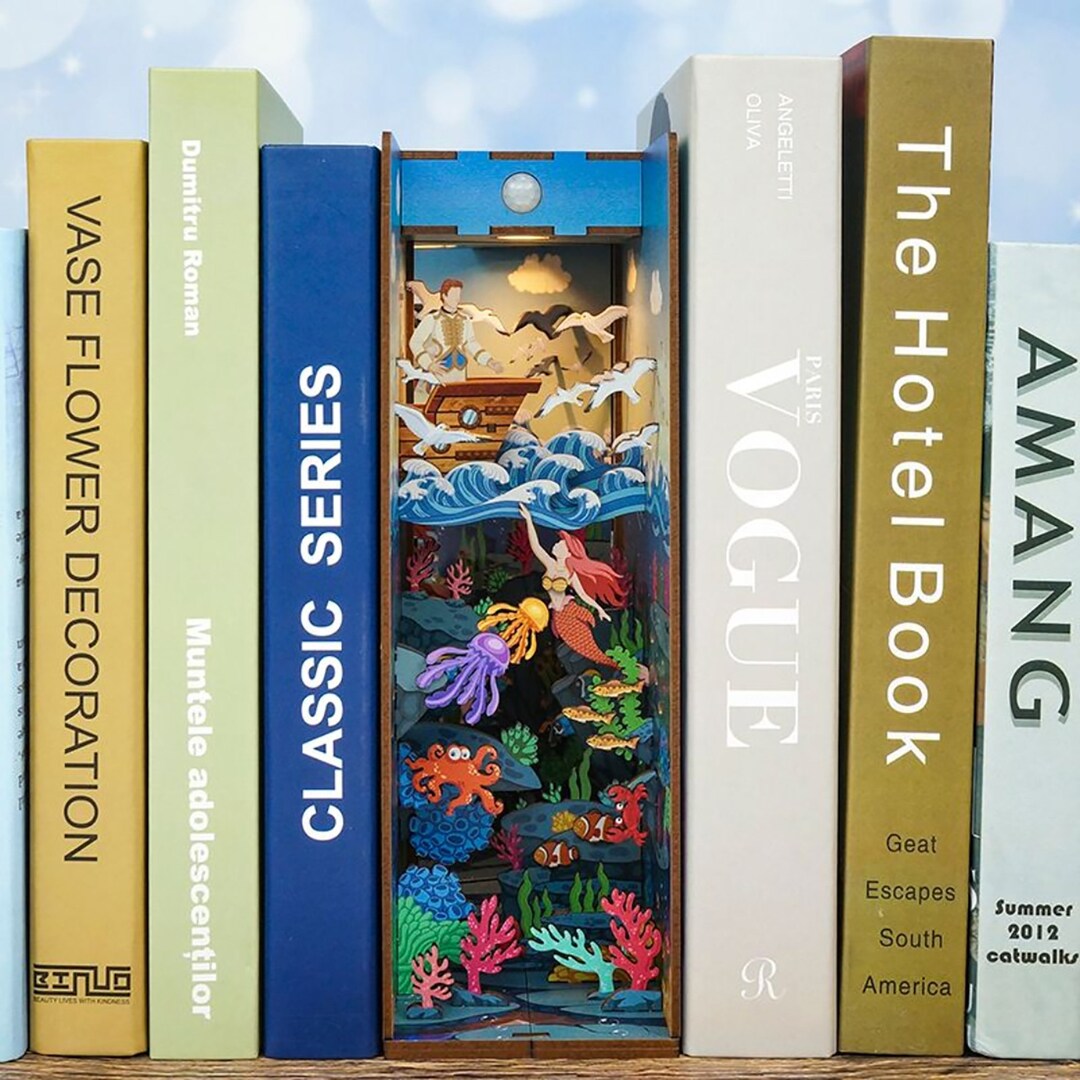 DIY 3D Wooden Miniature House Book Nook Kit: Mermaid Story - Etsy