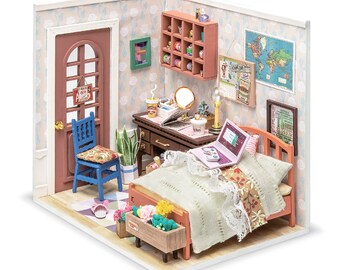 DIY 3D Wooden Miniature House Building Kit: Sam's Study | Etsy