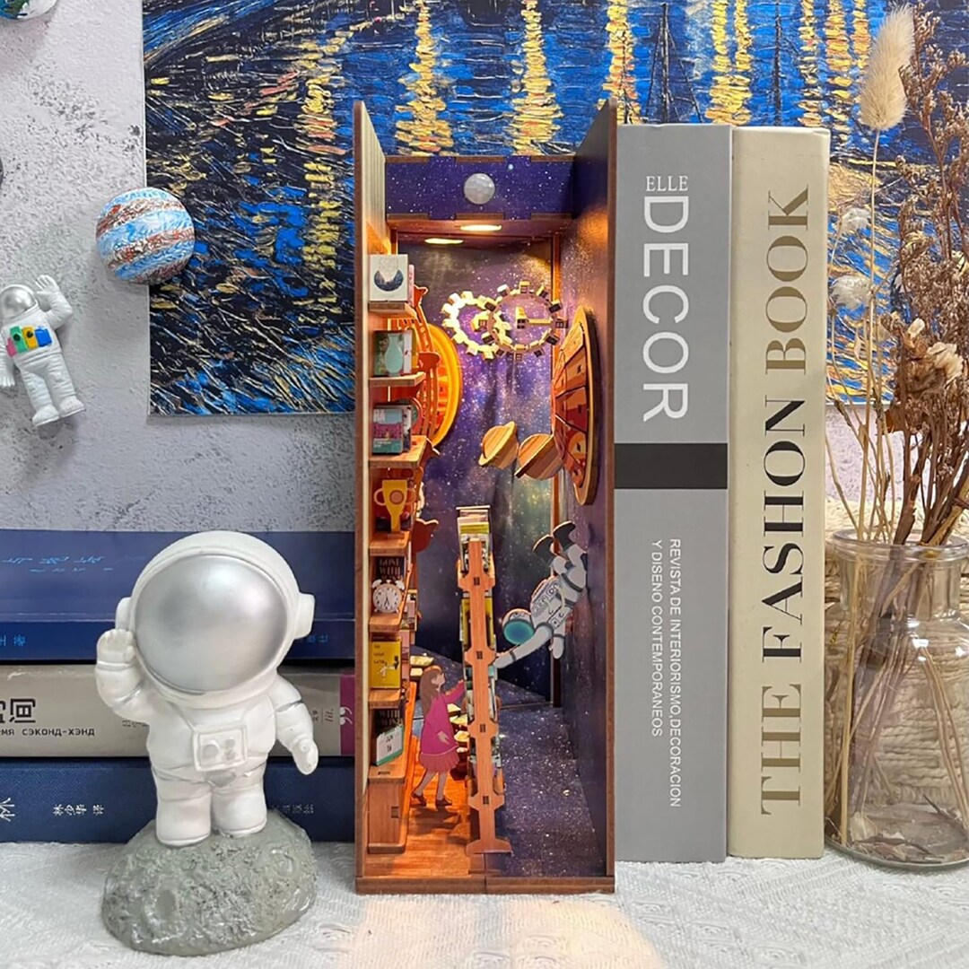 DIY 3D Wooden Miniature House Book Nook Kit: Interstellar - Etsy