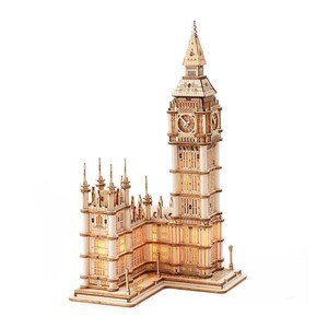 DIY 3D Wooden Buildings Structures Model Puzzle - Etsy