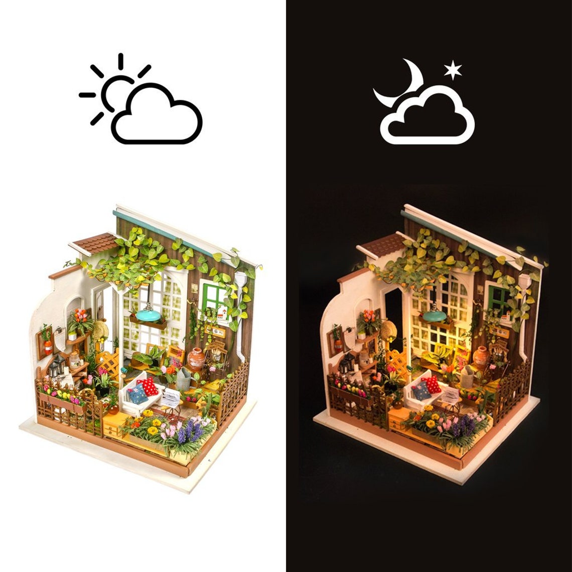 DIY 3D Wooden Miniature House Building Kit: Miller's Garden 210pcs - Etsy
