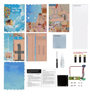 DIY 3D Wooden Miniature House Book Nook Kit: Travel With the Wind - Etsy