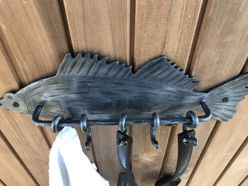 Hand Forged Coat Rack FISH SHAPE Hand Forged Hook Clothing - Etsy