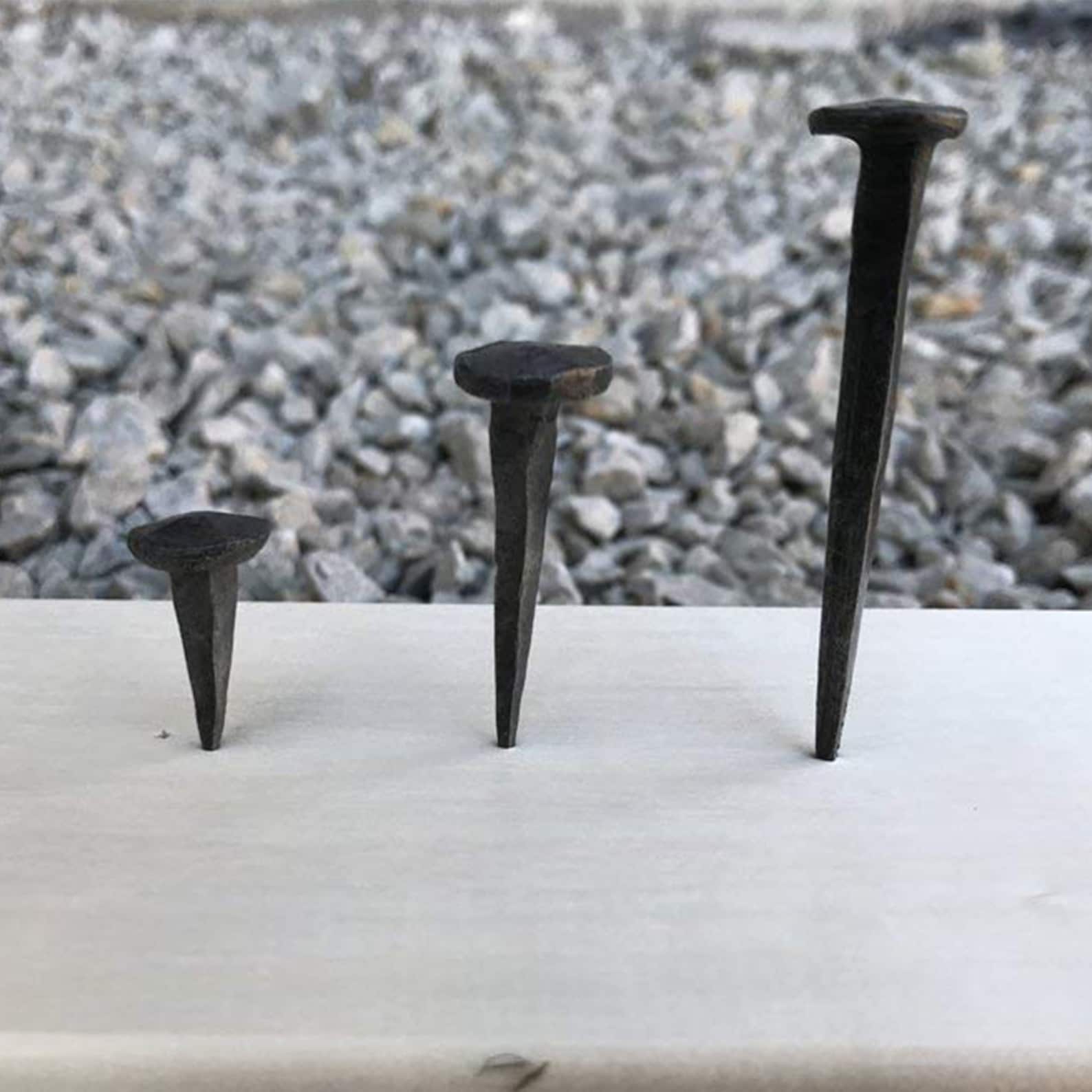 Hand Forged Blacksmith Nails, Wrought Iron Studs, Set of 10 - Etsy