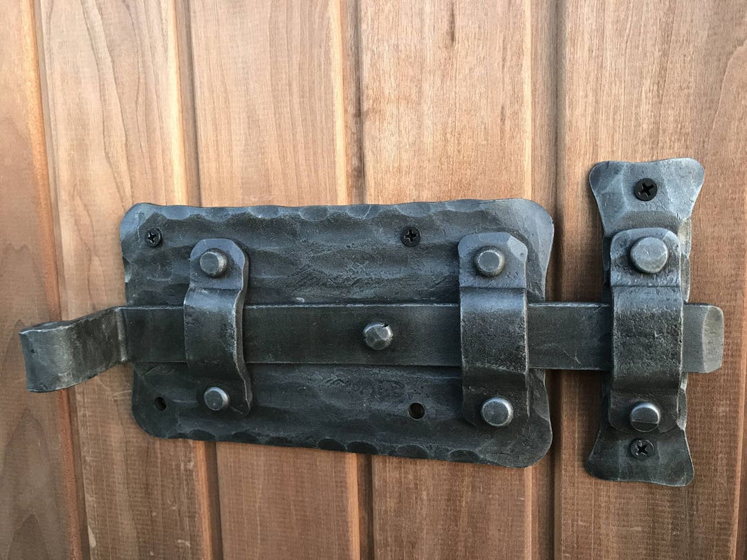 Hand Forged Door Lock Metal Latch Hook, Lock, Gate Latch, Gate Lock ...