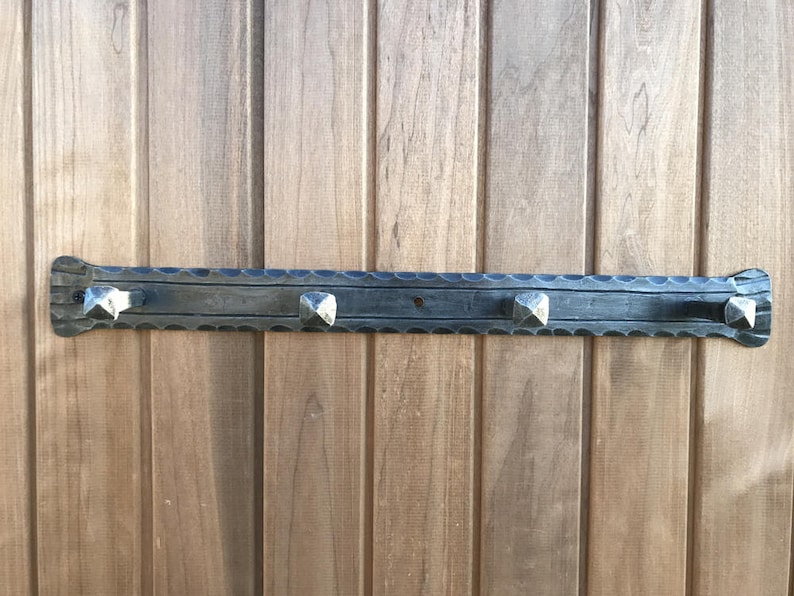 Hand Forged Coat Rack Hand Forged Hook Clothing Rack Wall | Etsy