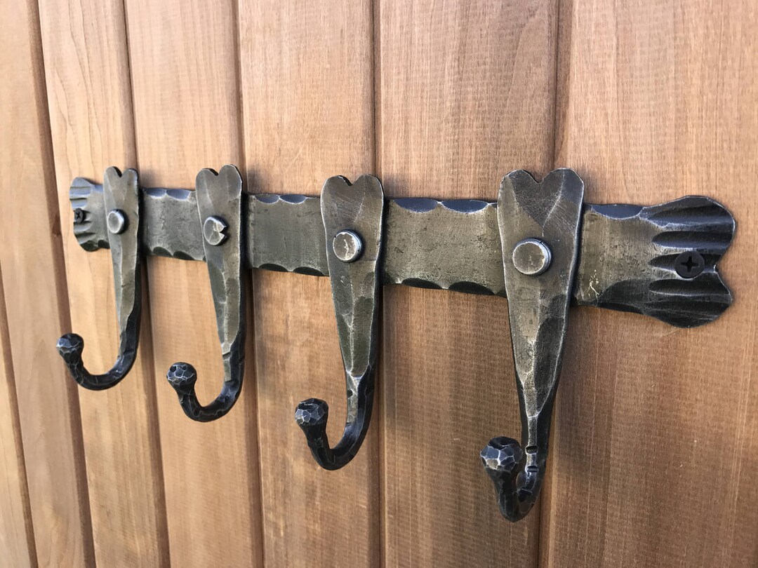 Hand Forged Coat Rack Elephant Trunk Shape Hand Forged Hook, Clothing ...