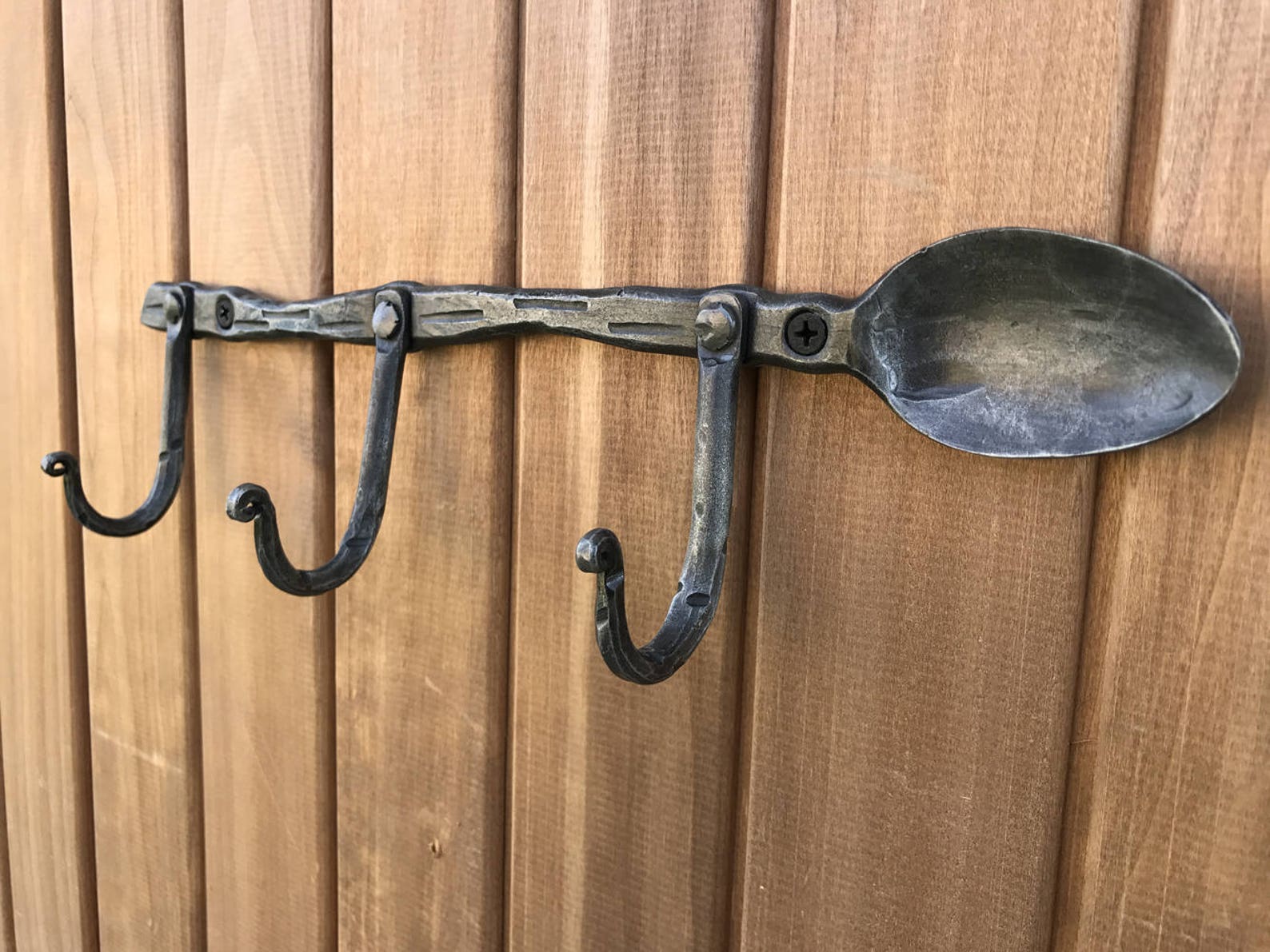 Hand Forged Coat Rack SPOON Shape Hand Forged Hook Clothing | Etsy