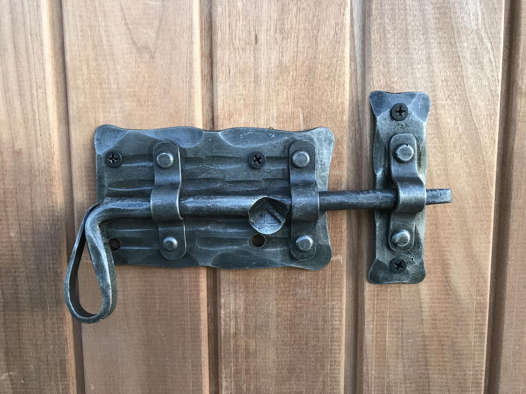 Hand Forged Door BOLT Lock Metal Latch Hook, Lock, Gate Latch, Gate ...
