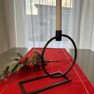 Trendy Circular Candle Stand Hand Forged Candle Stand Holder Iron Stand ...