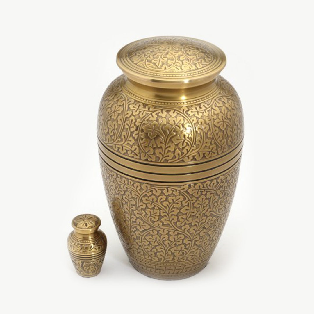 Urns Cremation Memorial Keepsake Urn GOLDEN Pattern Brass Material - Etsy