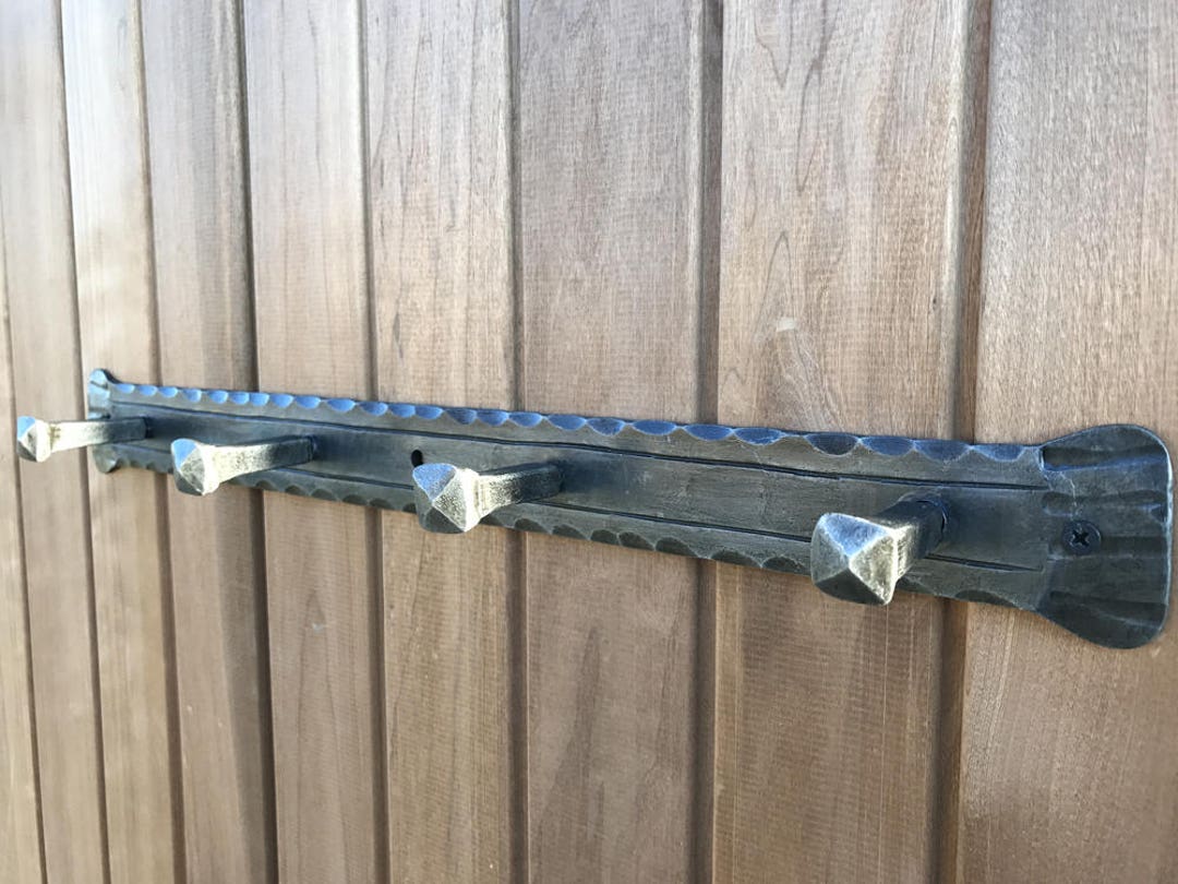 Hand Forged Coat Rack Hand Forged Hook, Clothing Rack, Wall Hooks ...