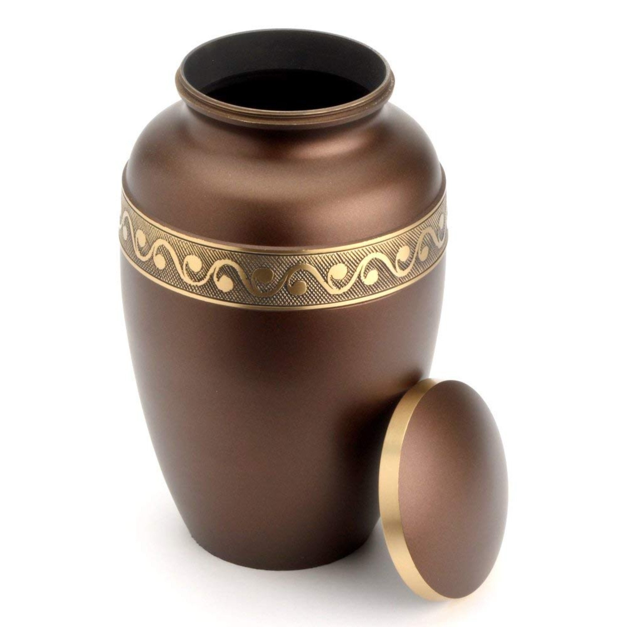 Urns Cremation Memorial Keepsake Urn Derby Chocolate Brass - Etsy