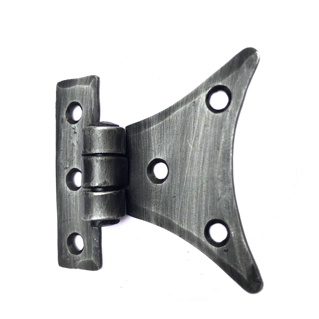Hinges Butterfly Wing Black Hand Forged Blacksmith Wrought Iron Black ...