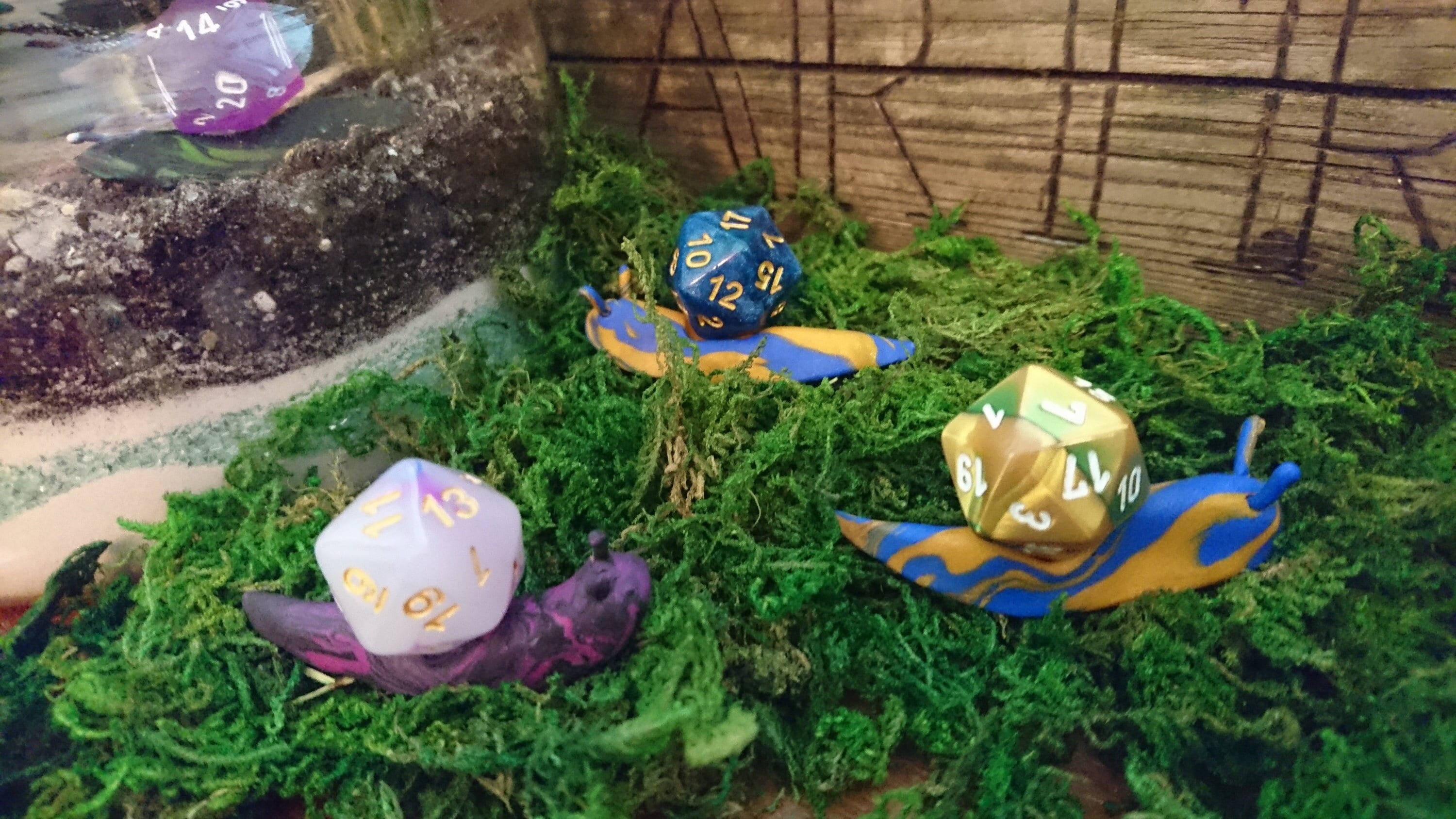 Polymer Clay Dice Carrier Snail D20 - Etsy