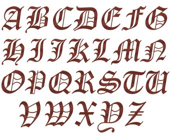Old english alphabet | Etsy