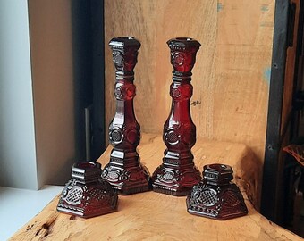 Avon Red Glassware | Etsy