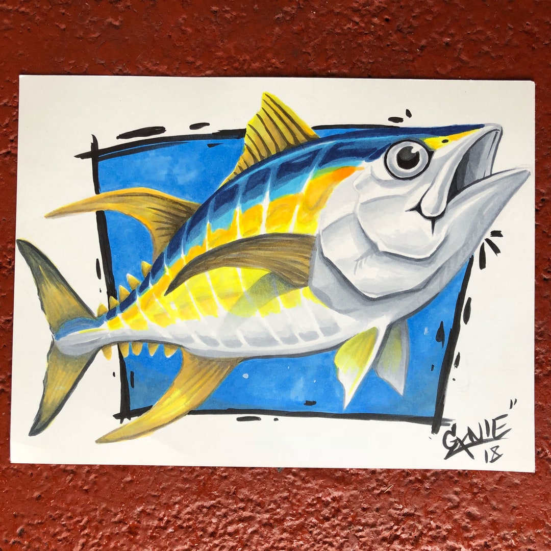 Yellowfin Tuna Print 8.5"x11" - Etsy