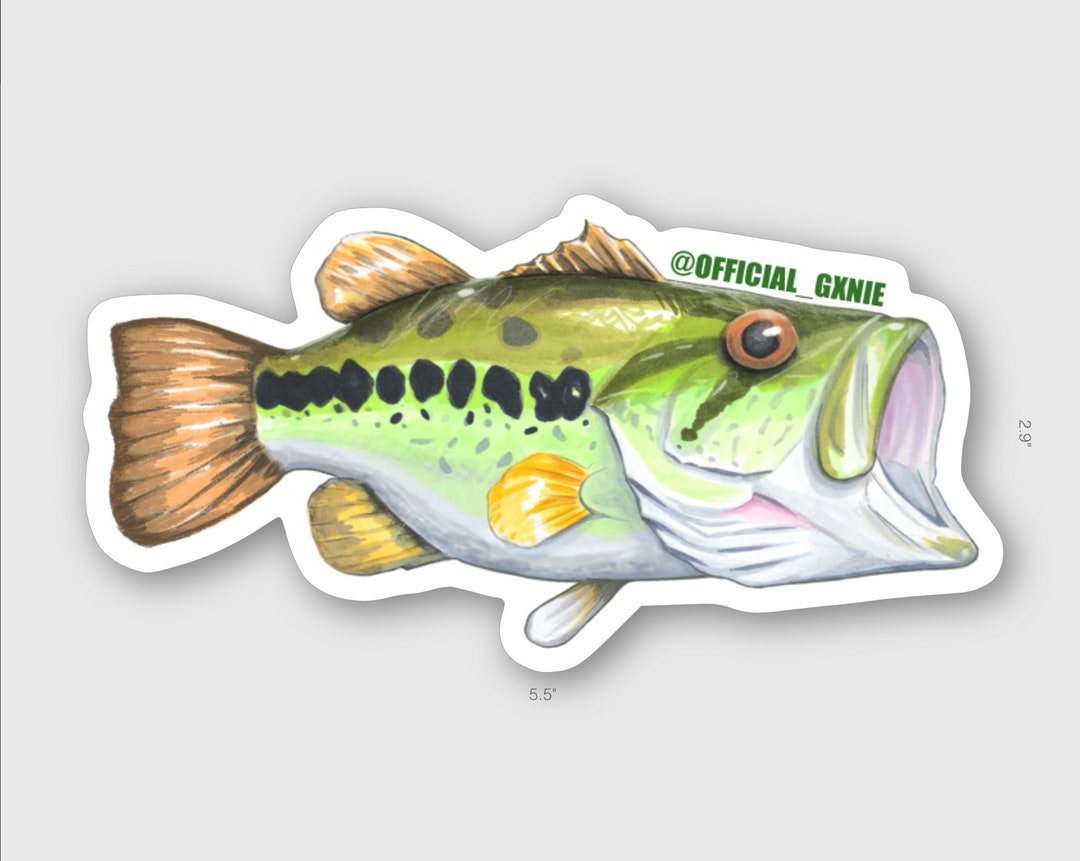 Largemouth Bass Sticker - Etsy