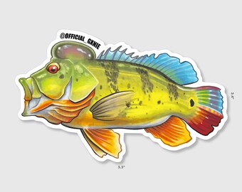 Peacock Bass Sticker - Etsy