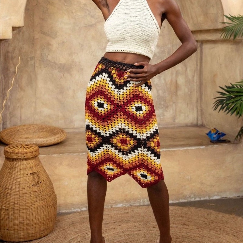 Granny Square Skirt - Etsy