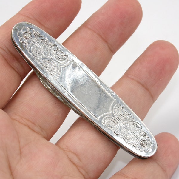 Silver Pocket Knife - Etsy