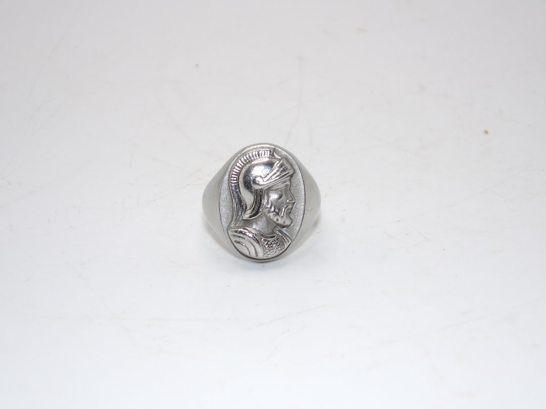 Vintage Roman Soldier Ring - Raised Design - Etsy