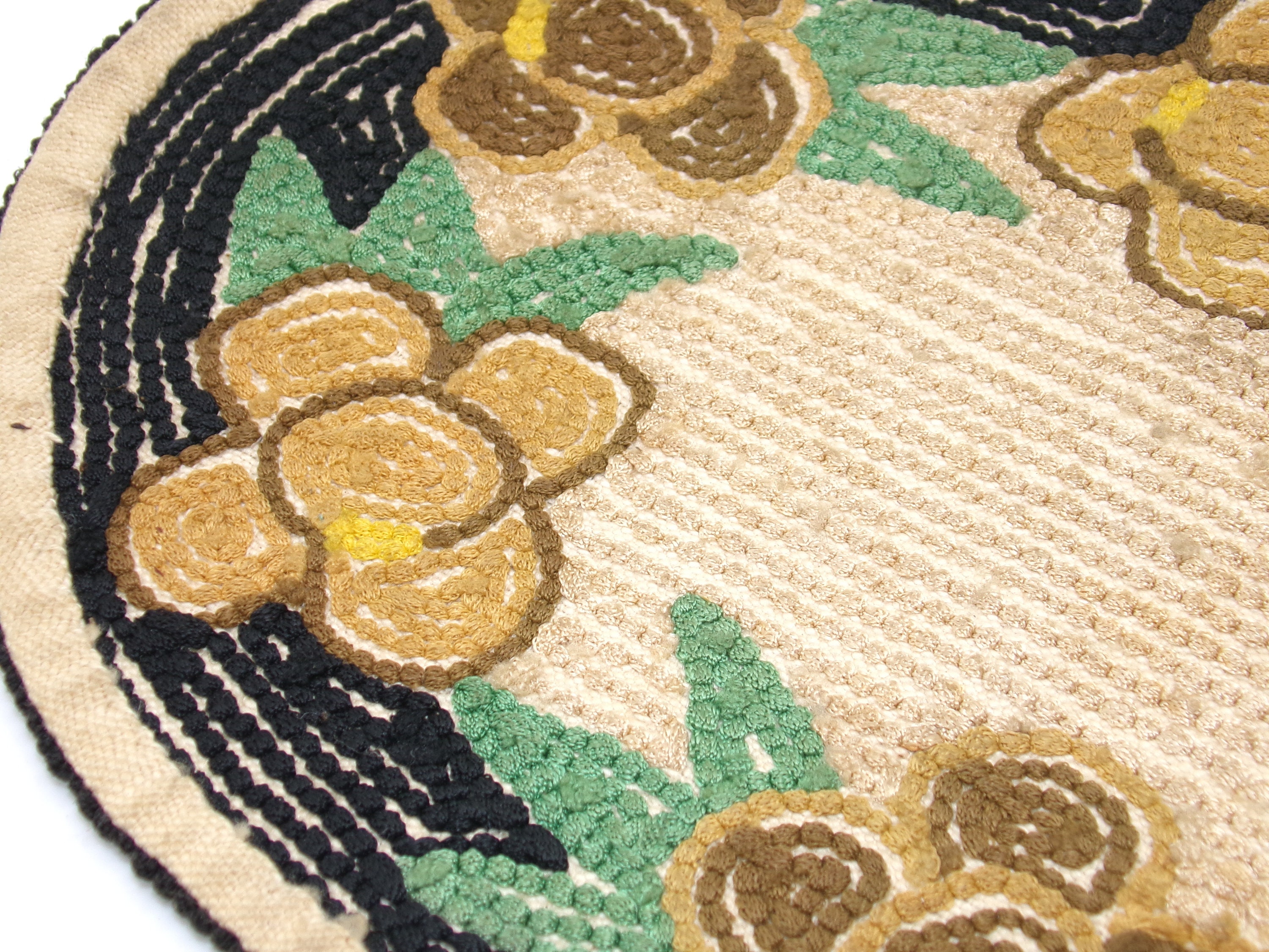 Antique Hand Knitted Miniature Rug - Etsy