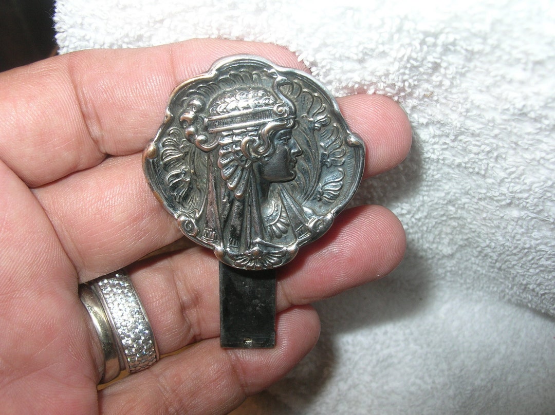 Antique Egyptian Revival Silver Plate Clip - Etsy