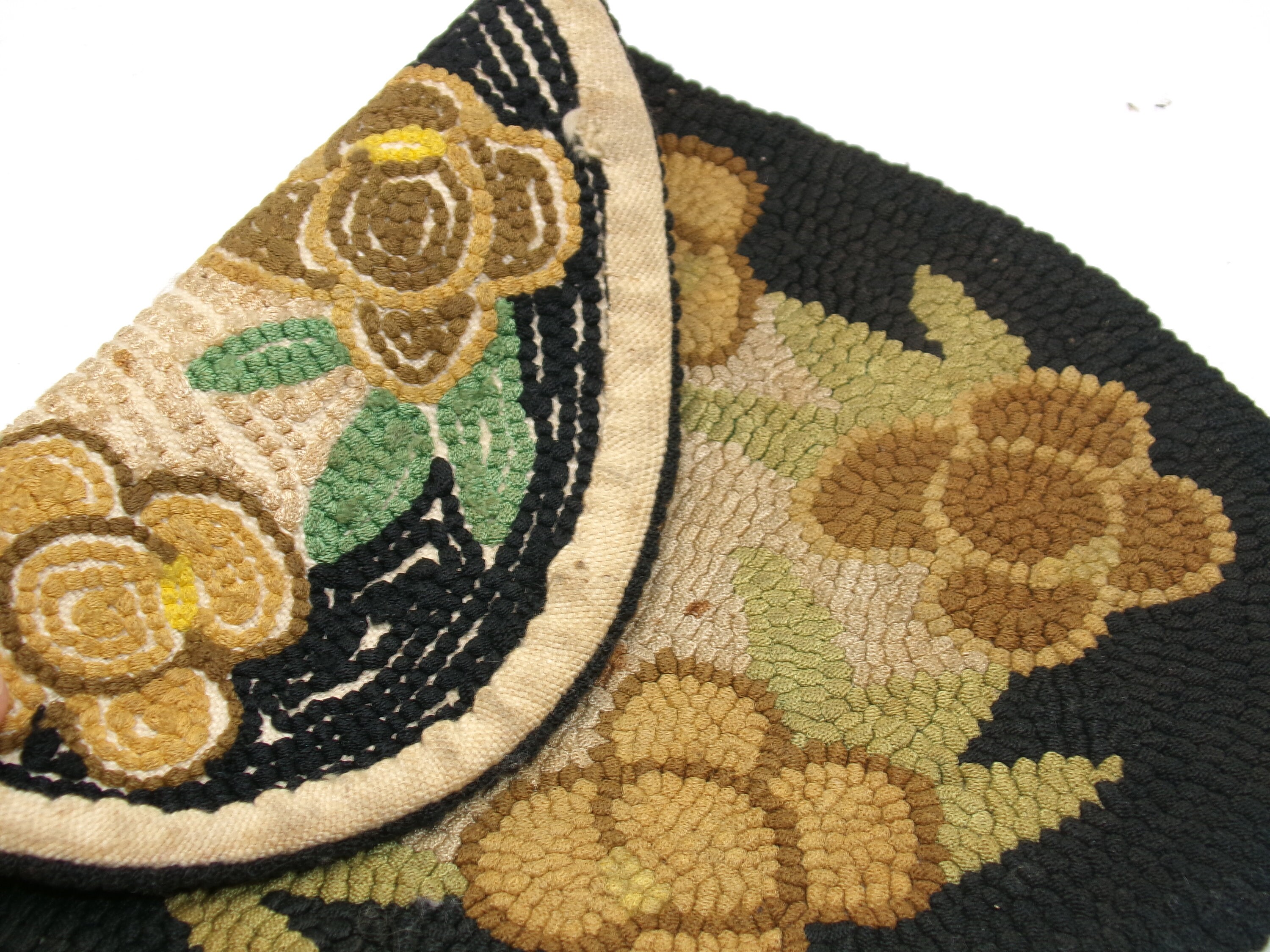 Antique Hand Knitted Miniature Rug - Etsy