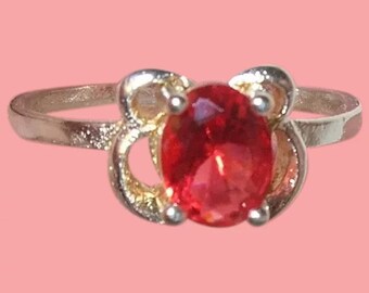 Faux Ruby Ring | Etsy