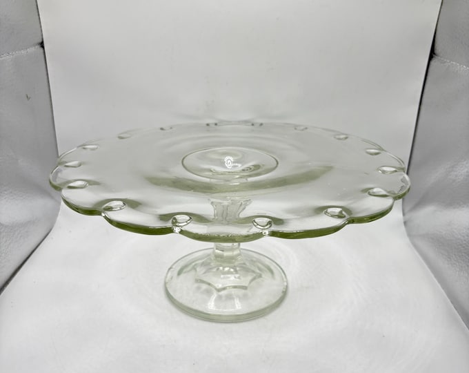 Indiana Glass Teardrop Pattern Cake Stand and Matching Compote Holiday ...