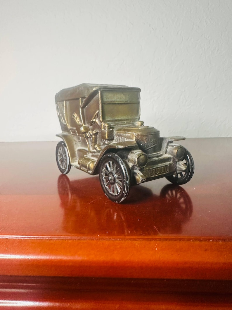 Vintage Ben Franklin Savings 1910 Antique Car Metal Bank – Brass Tone ...