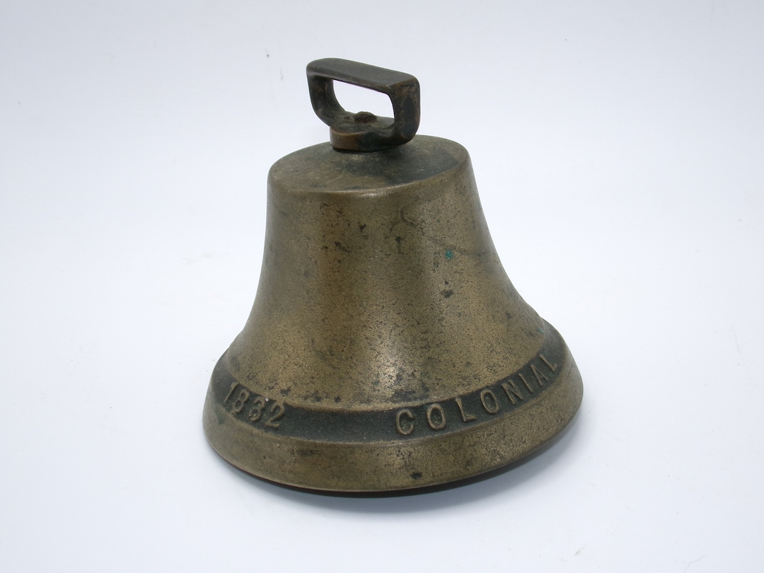 Vintage Colonial Bronze Bell 1832 to 1928 - 96 Year Anniversary - Cross ...